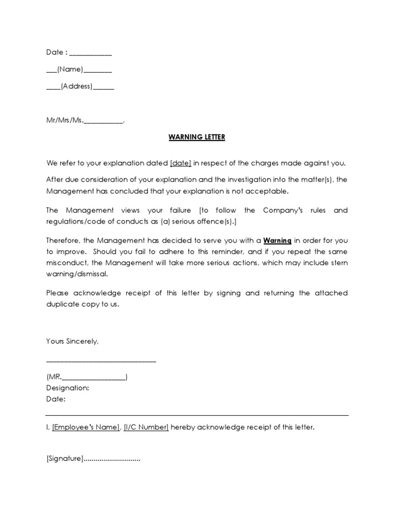 Warning Letter | PDF