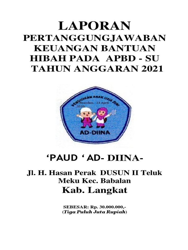 Contoh LPJ Apbd 2021-Dikonversi | PDF