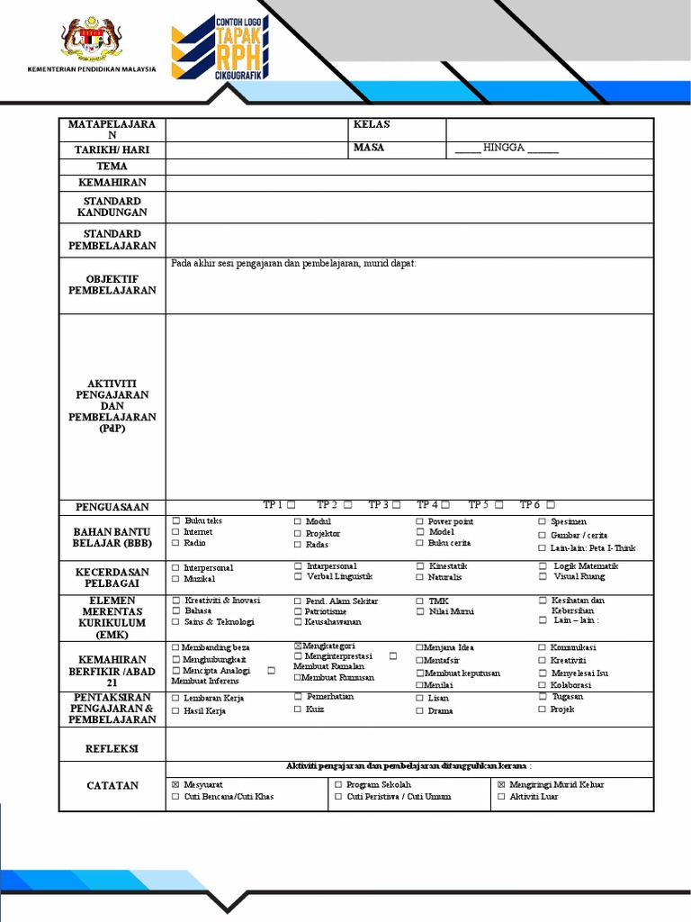 Contoh Tapak RPH 05 (Cikgugrafik) | PDF