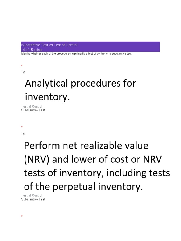 Audit of Inventory | PDF | Internal Control | Audit
