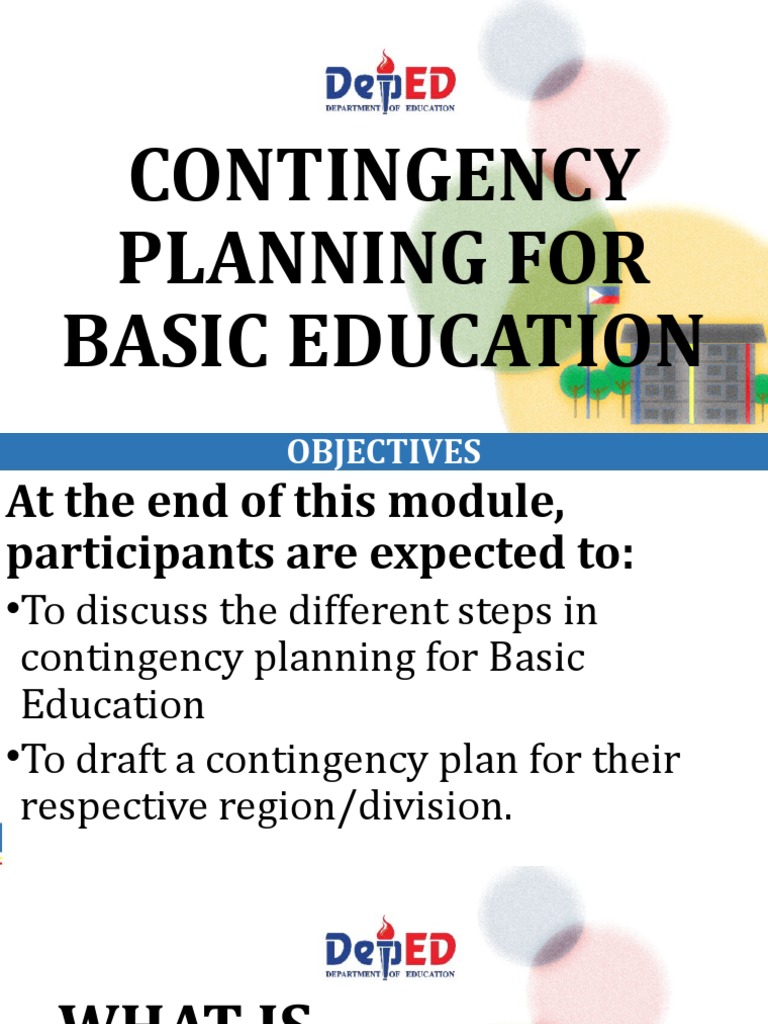 Presentation - Contingency Planning For Basic Education | PDF ...