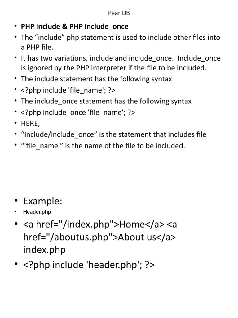 An Introduction To Using The Pear Db Library For Database Connectivity