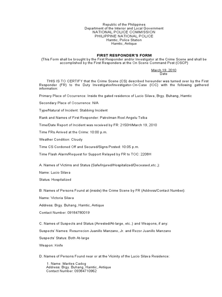 Csi Form Pdf