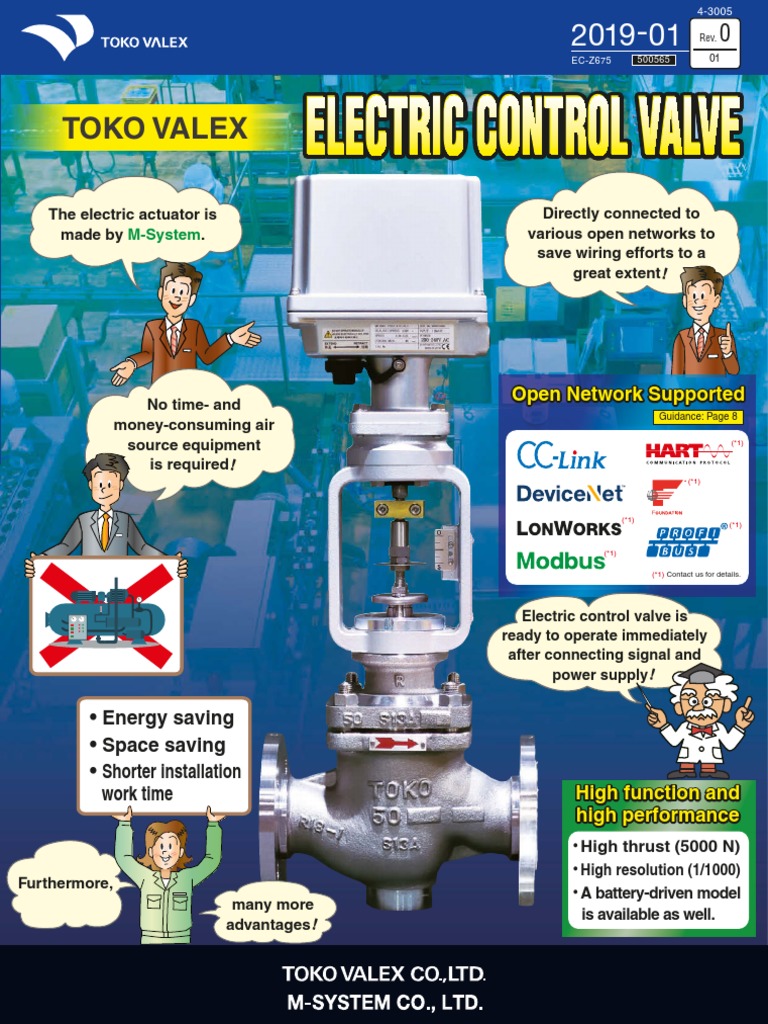 Electric Control Valve: Toko Valex | PDF | Electric Motor | Valve