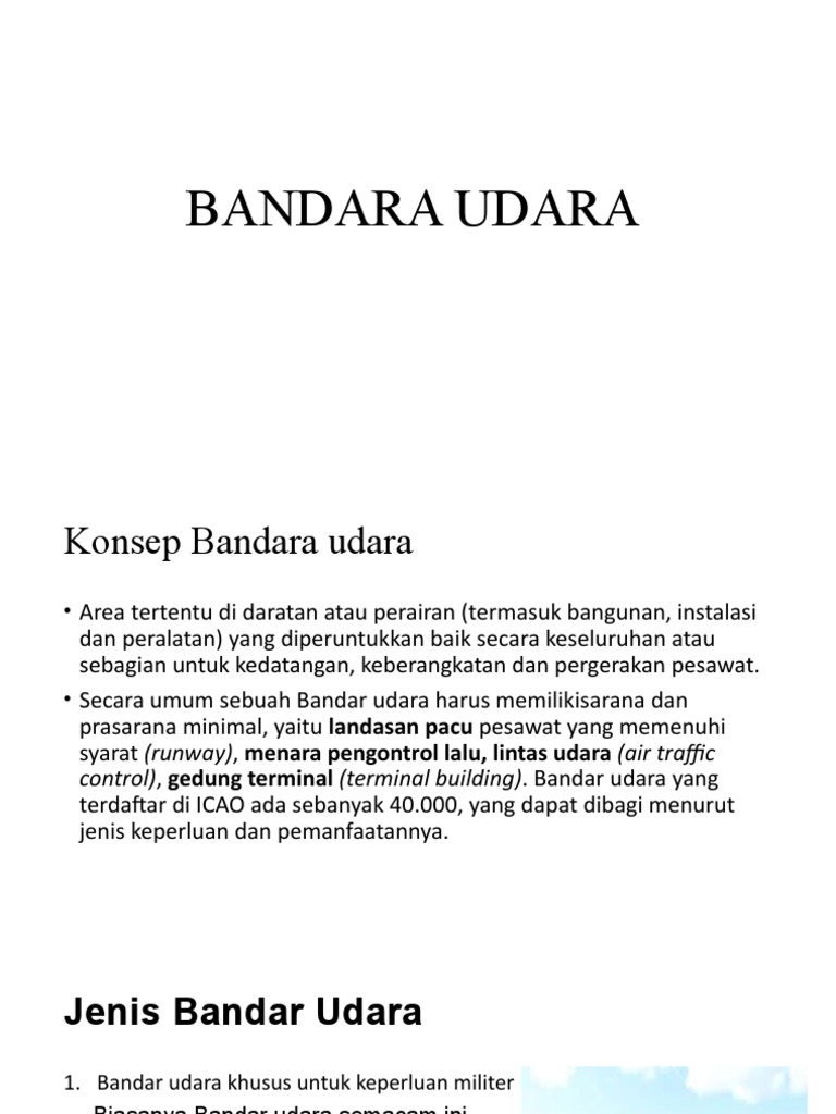 Bandara Udara | PDF