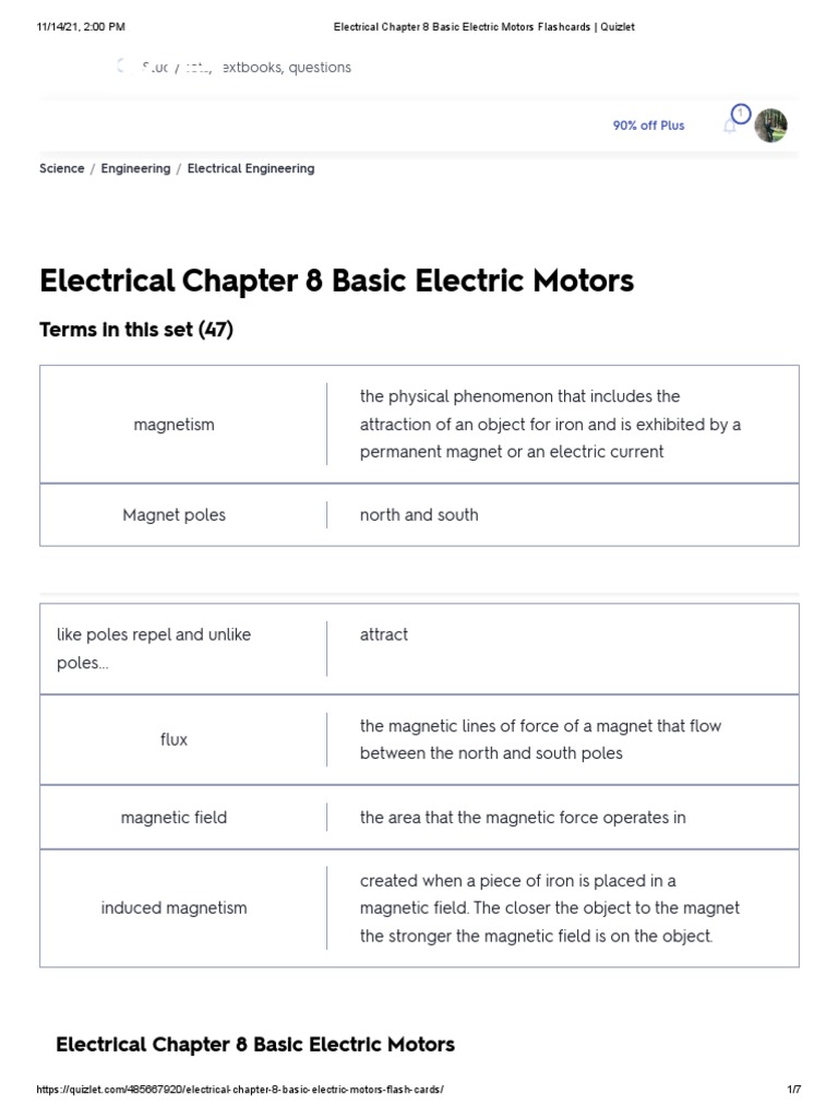 Electrical Chapter 8 Basic Electric Motors Flashcards - Quizlet | PDF ...