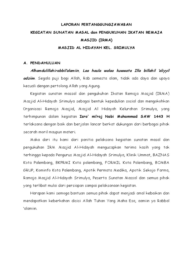 LPJ Sunatan Massal Fix | PDF