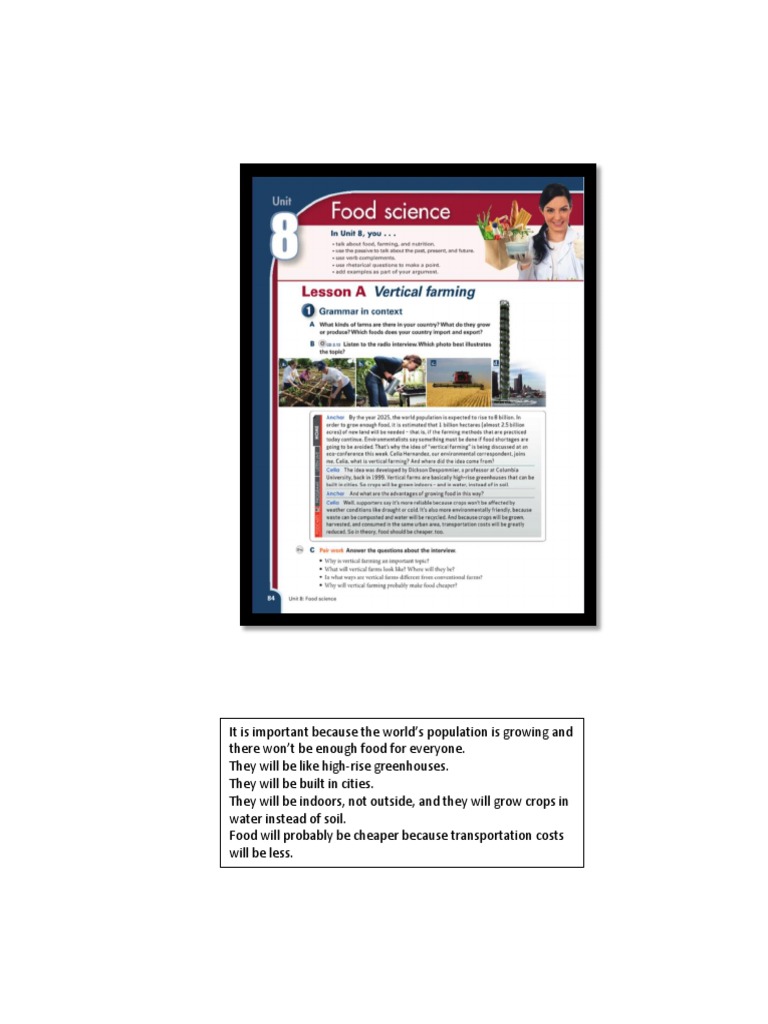 Unit 8 Students | PDF | Foods | Agriculture