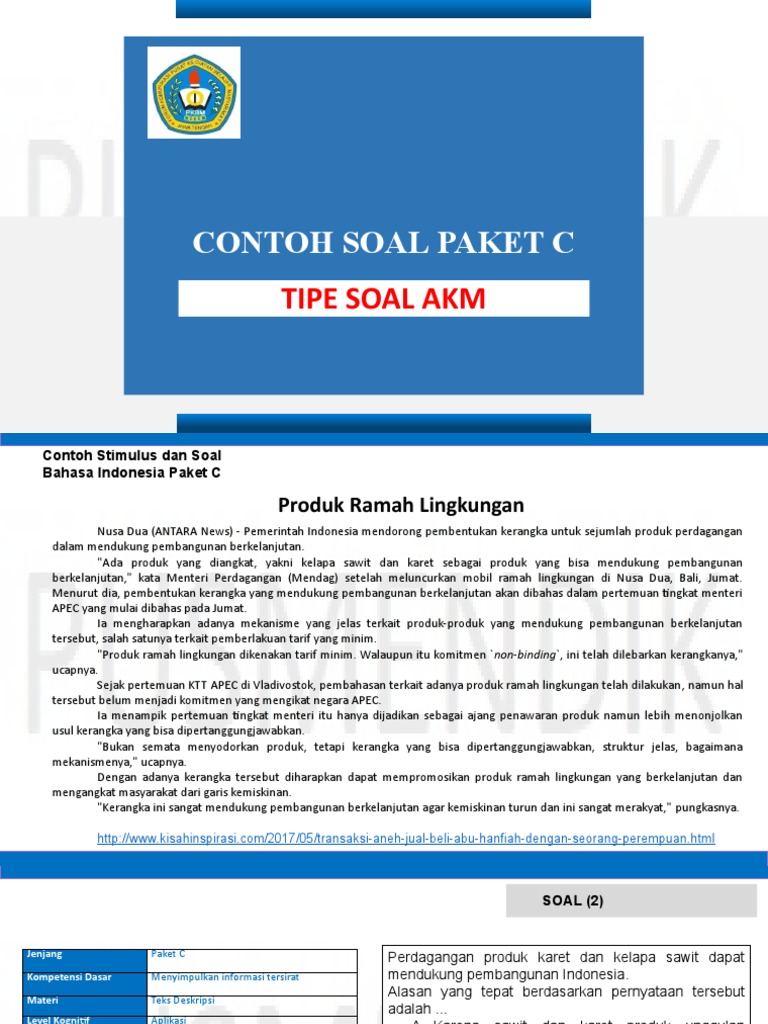 Contoh Soal Tipe AKM | PDF