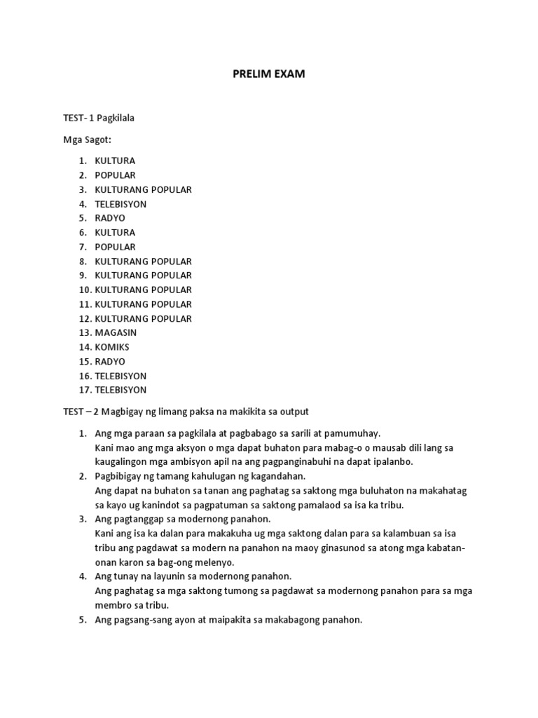 Prelim Exam Pdf