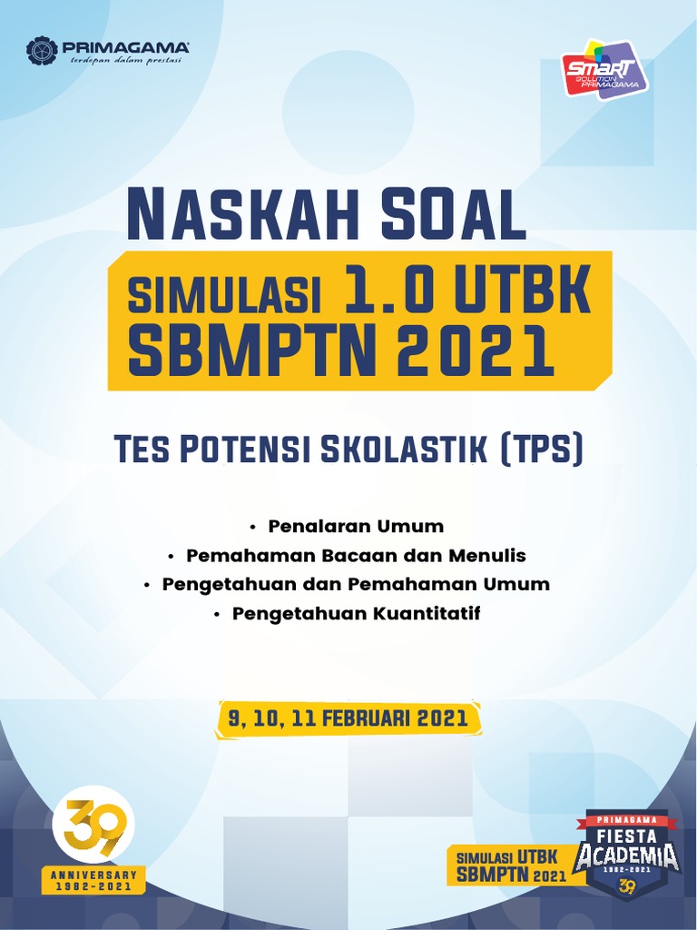 Naskah Soal TPS Simulasi 1.0 UTBK 2021 - C | PDF | Sains & Matematika