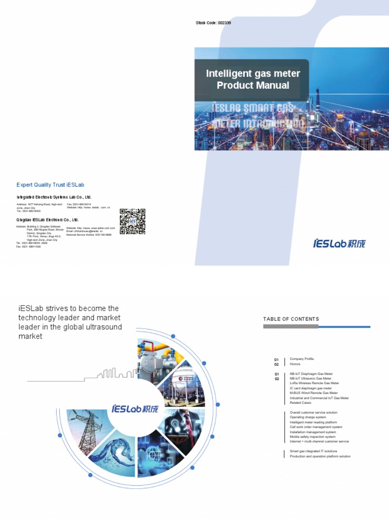 Gas Meter Catalog | PDF | Internet Of Things | Ultrasound