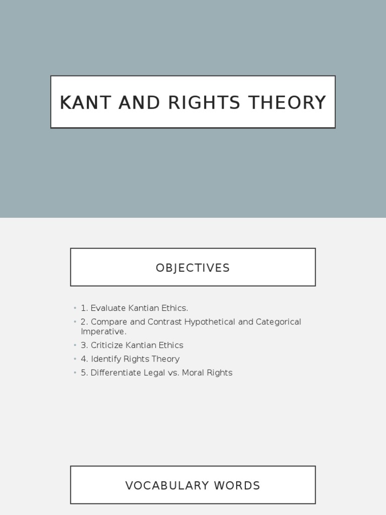 Kant and Rights Theory | PDF | Immanuel Kant | Rights