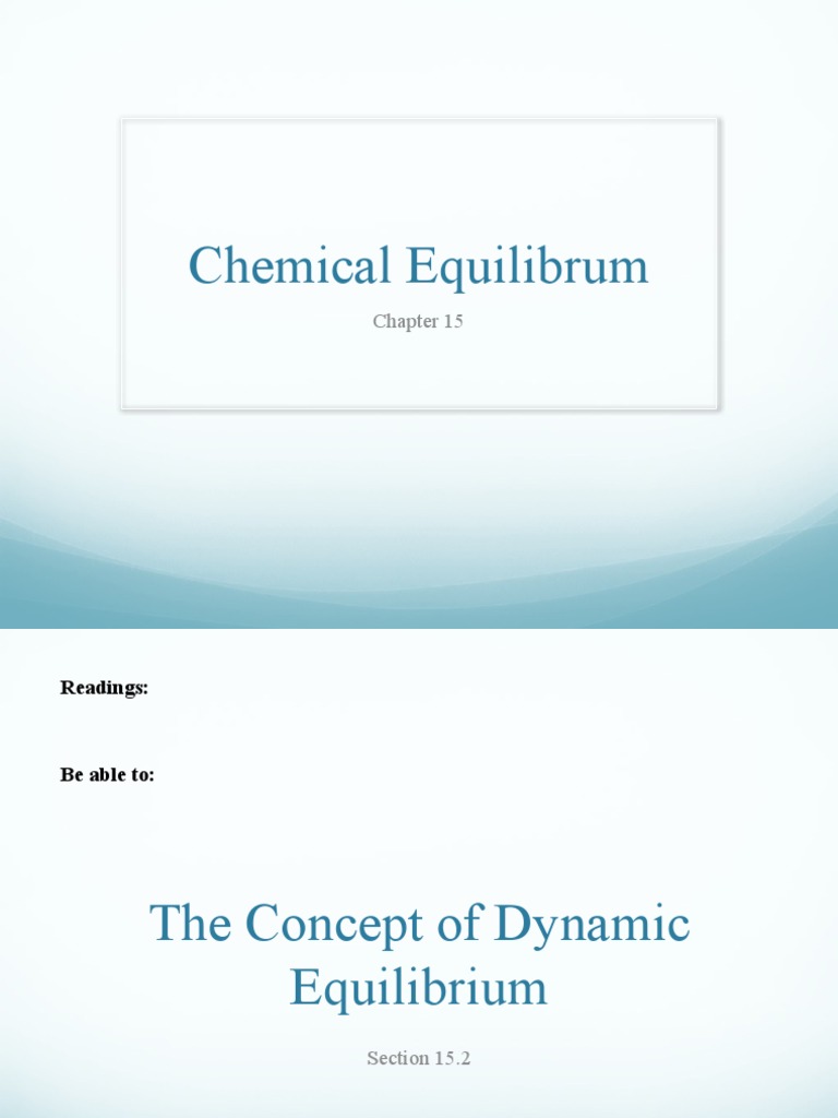Chemical Equilibrium Concepts Worksheet | PDF | Science & Mathematics