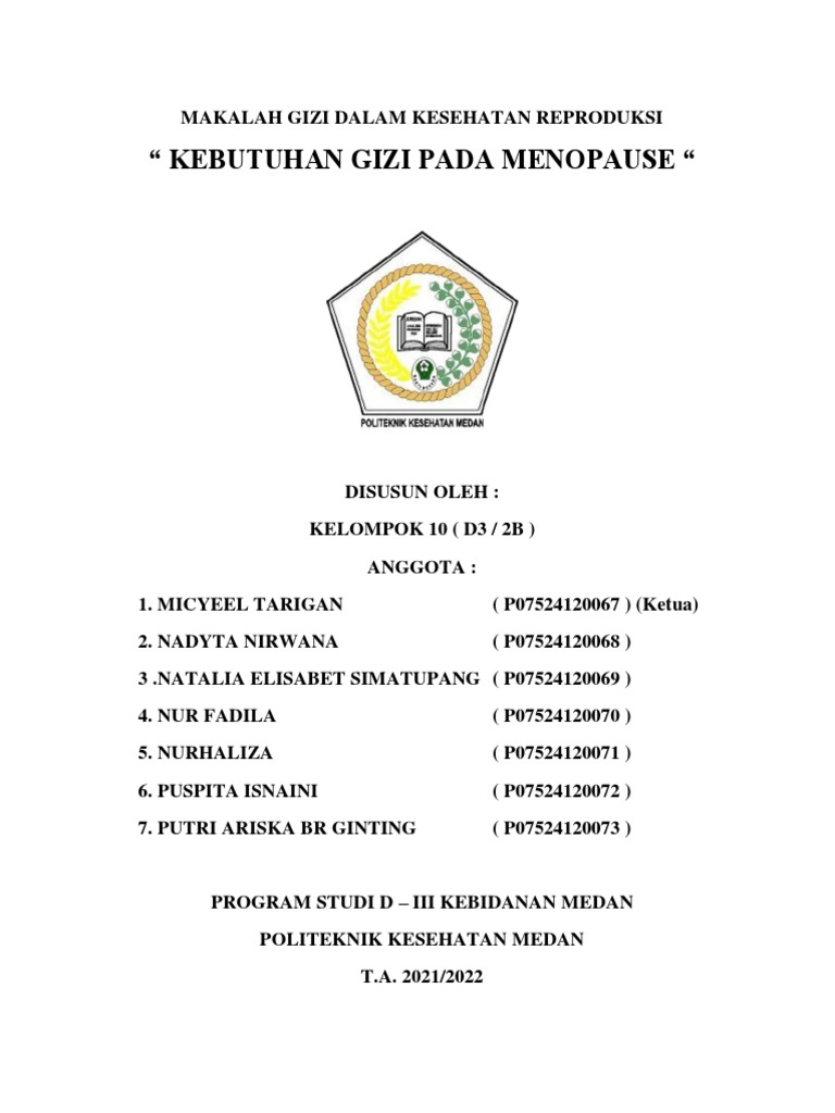 Makalah Gizi Menopause - Kel 10 | PDF