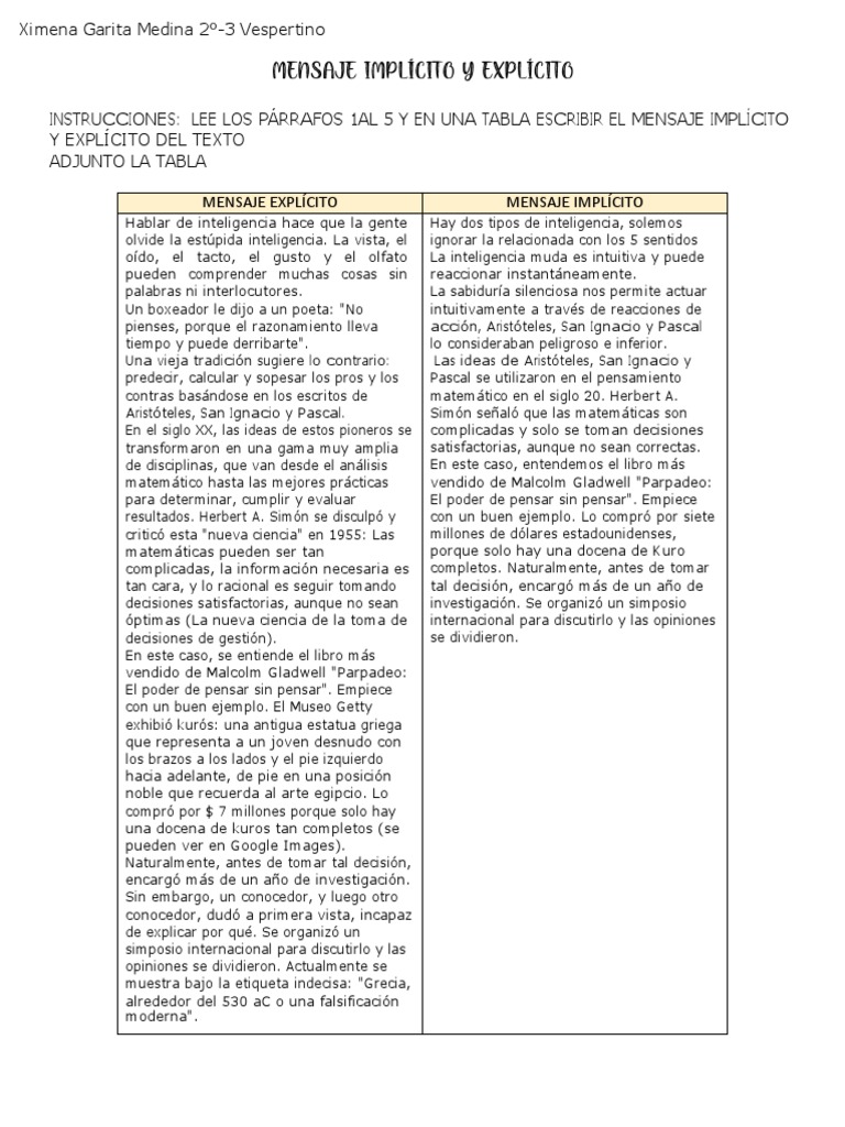 MENSAJE IMPLÍCITO Y EXPLÍCITO °xgm° | PDF | Aristóteles | Matemáticas