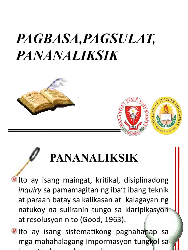 Pagbasa, Pananaliksik | PDF
