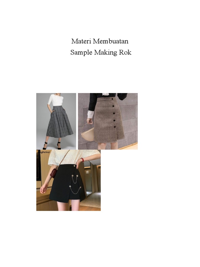 Modul Materi Membuatan Pola Sample Making Rok | PDF