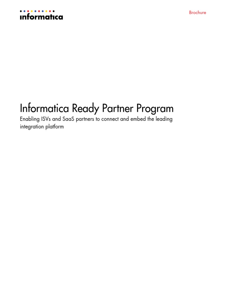 Informatica Ready Partner Program Brochure 2948 | PDF | Cloud Computing ...