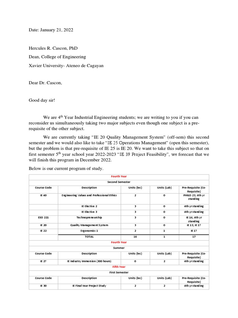 Letter For Consideration. | PDF | Systems Science | Business
