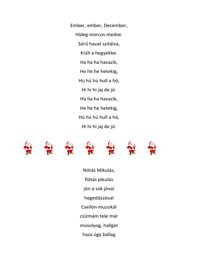 MIKULÁS VERSEK DALOK | PDF
