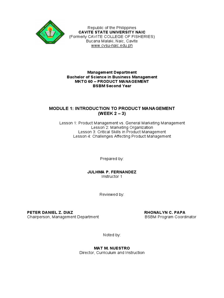 MODULE 1 Introduction To Product Management | PDF | Marketing | Brand