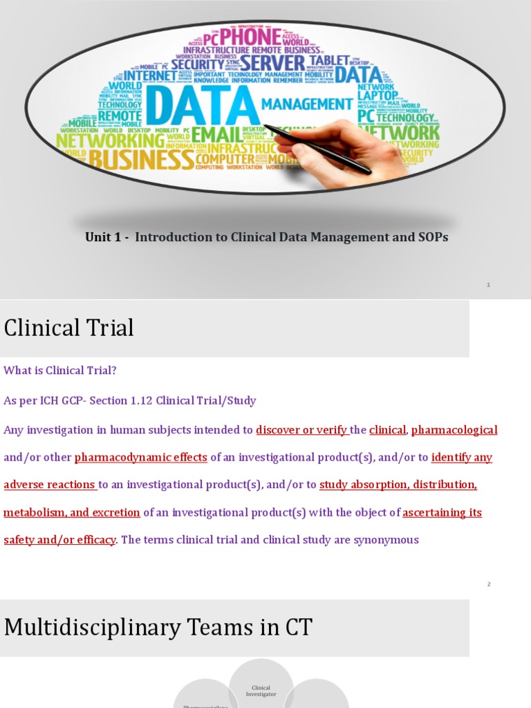 Data Management - Unit 1 | PDF | Clinical Trial | Data