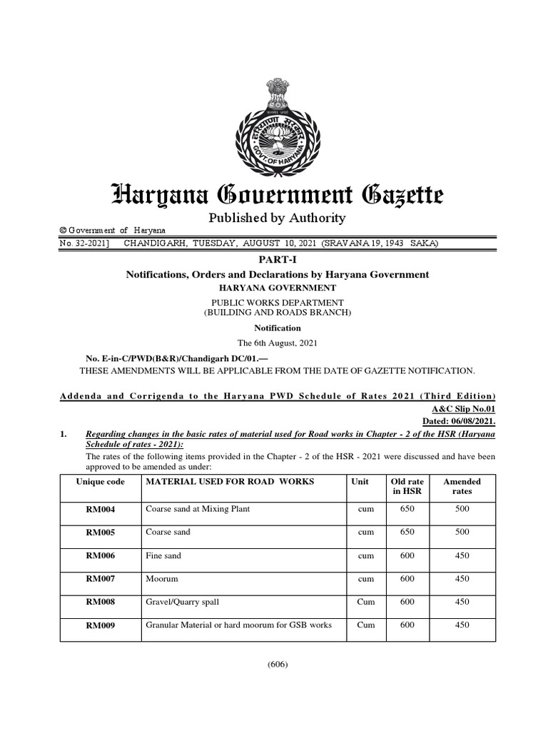 Gazatte Notification HSR | Download Free PDF | Asphalt | Sanitary Sewer