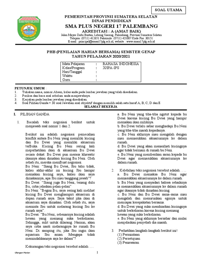 Soal PHB Genap | PDF