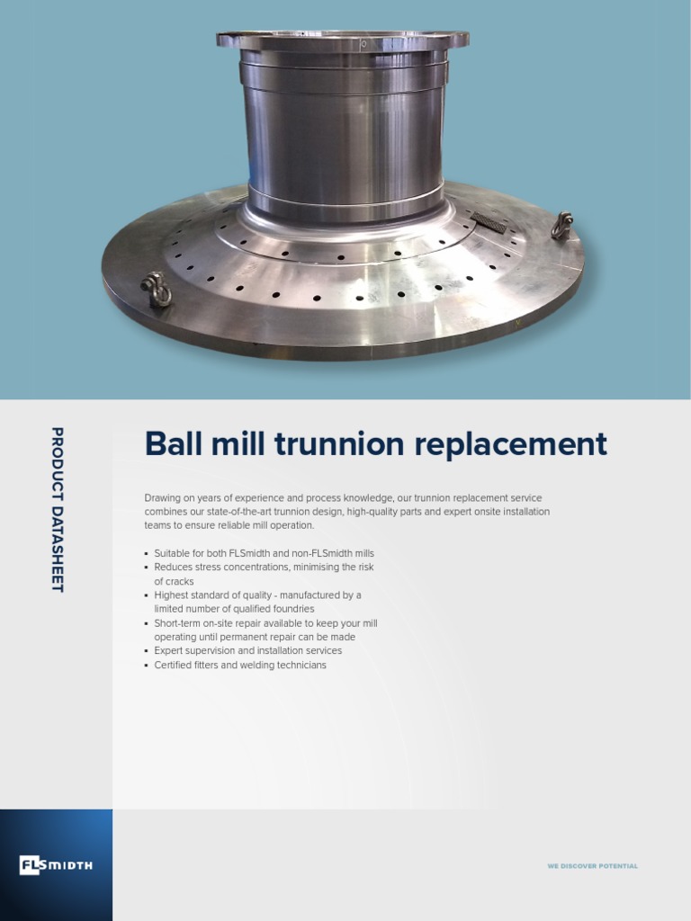 Ball Mill Trunnion Replacement - Data Sheet | PDF