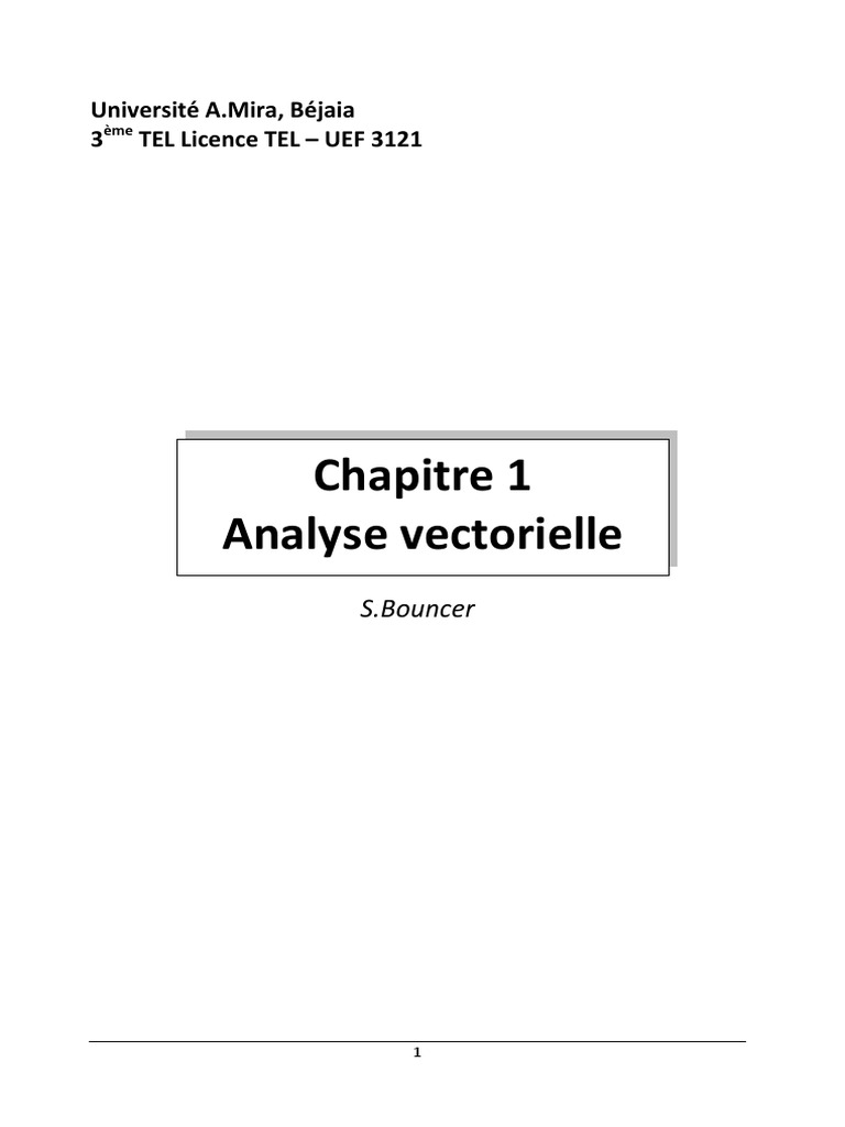 Analyse vectorielle : Concepts clés | PDF | Analyse vectorielle | Calcul