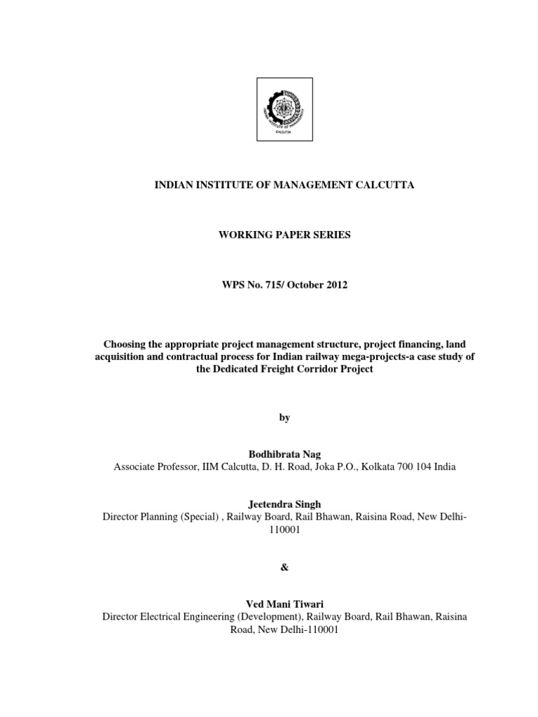 Case Study Dfc Pdf Rail Transport Economies
