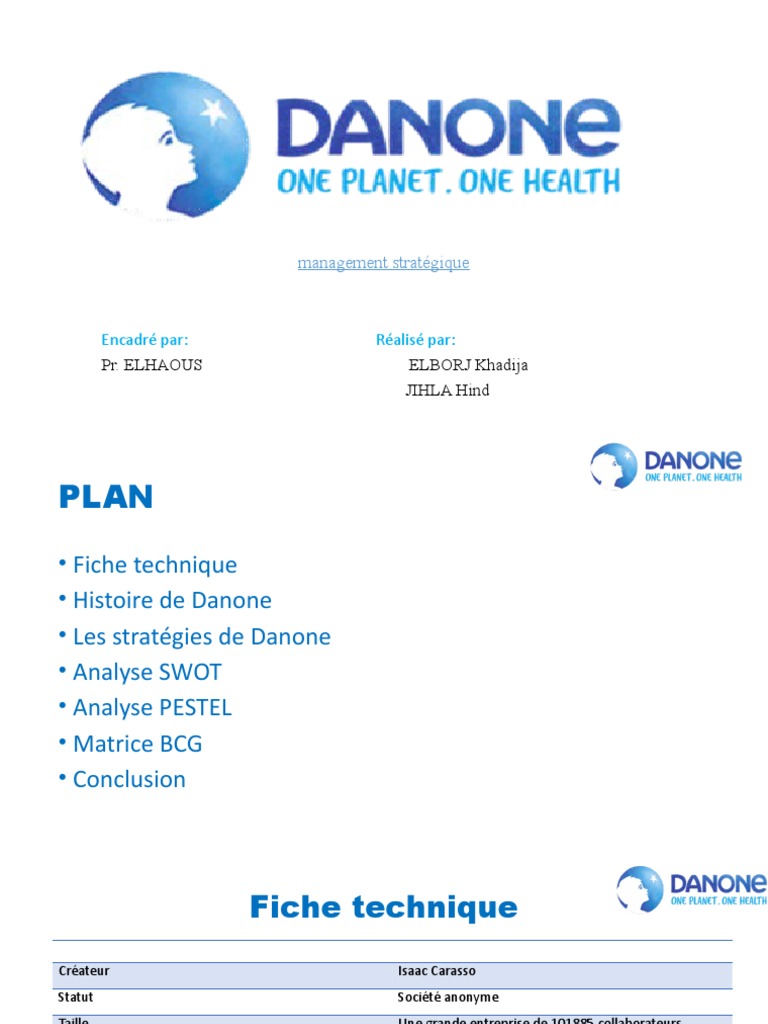 Présentation Danone | PDF | Croissance économique | Business