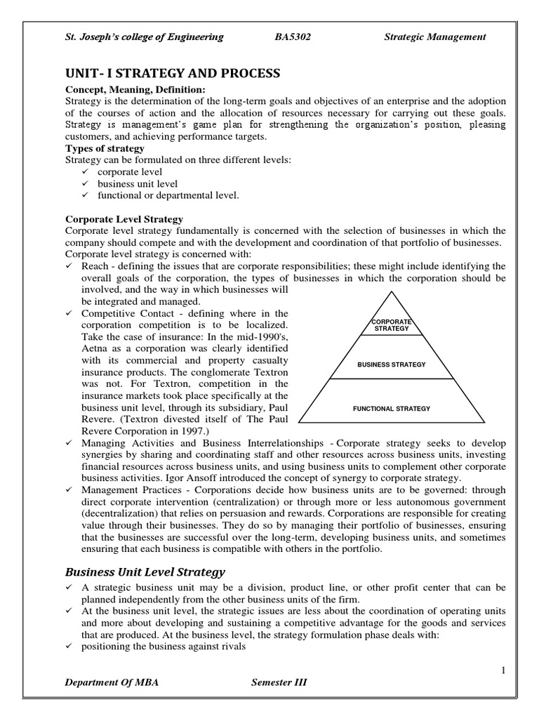 SM All Units | PDF | Strategic Management | Corporate Social Responsibility