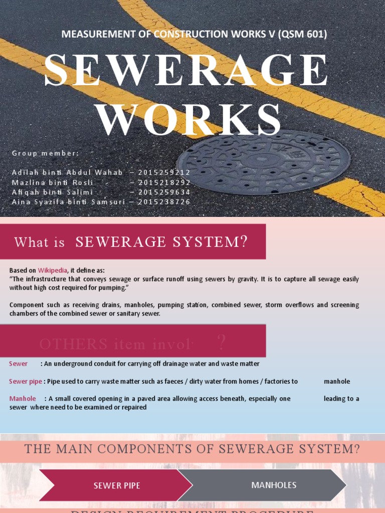 Presentation Measurement Backdrop Manhole (New) | PDF | Sanitary Sewer ...