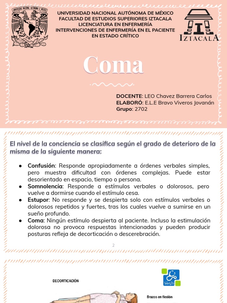 Exposición COMA | PDF | Coma | Cerebro