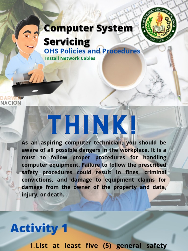 Computer System Computer System Servicing Servicing: OHS Policies and ...