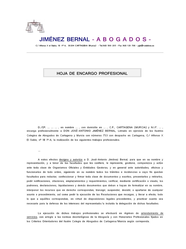 Hoja Encargo | PDF