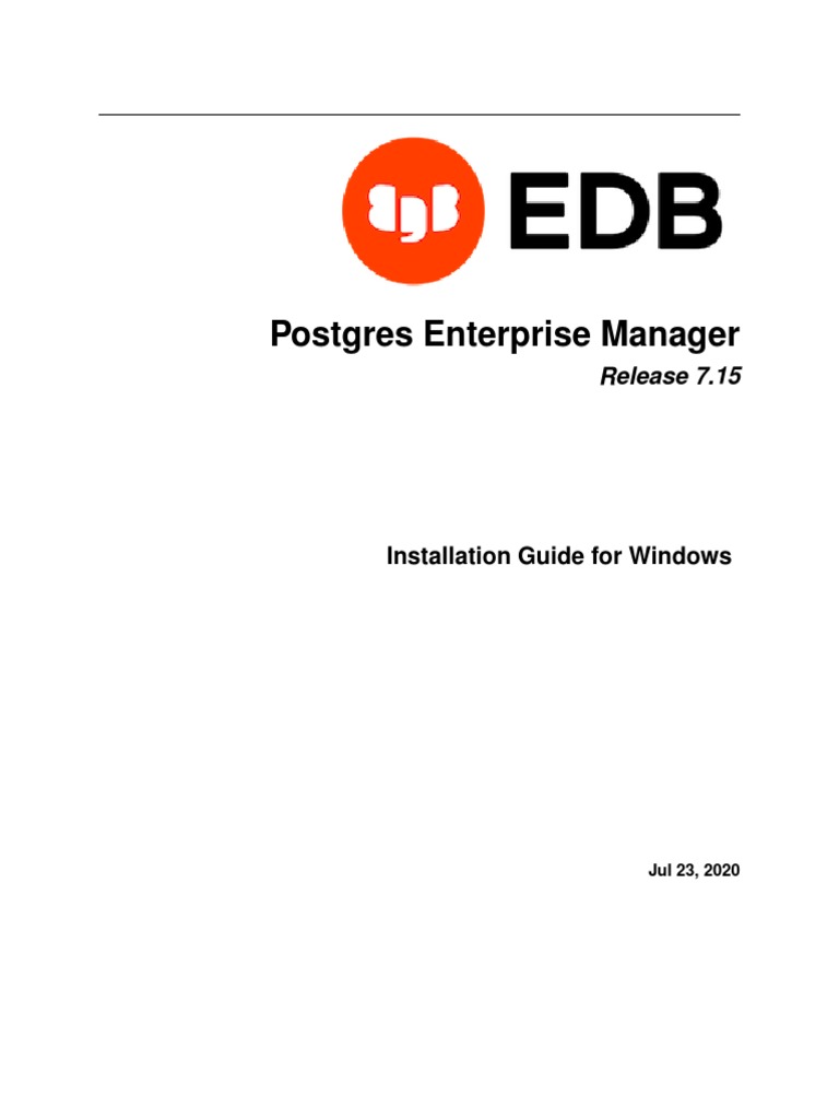 Pem Inst Guide Windows | PDF | Postgre Sql | Computing
