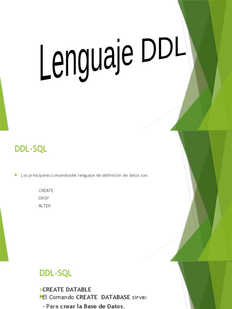 Comandos DDL en SQL: Guía Básica | PDF | Datos | Ingeniería de Sistemas