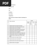 Form Pengukuran Owas | PDF