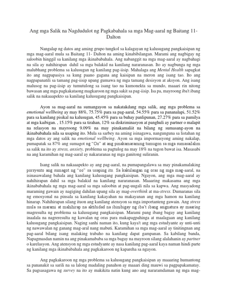 Pangkat Sa Pag Aaral 2 - 11dalton - Deskriptibo | PDF