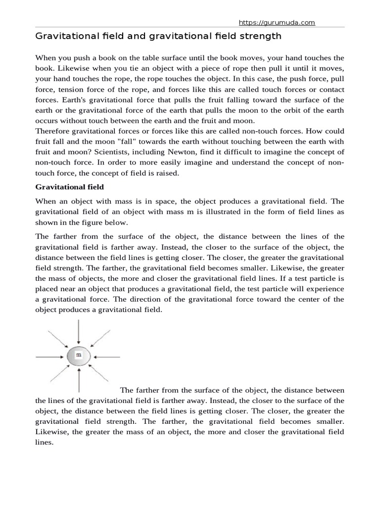 Gravitational Field and Gravitational Field Strength | PDF | Gravity | Mass