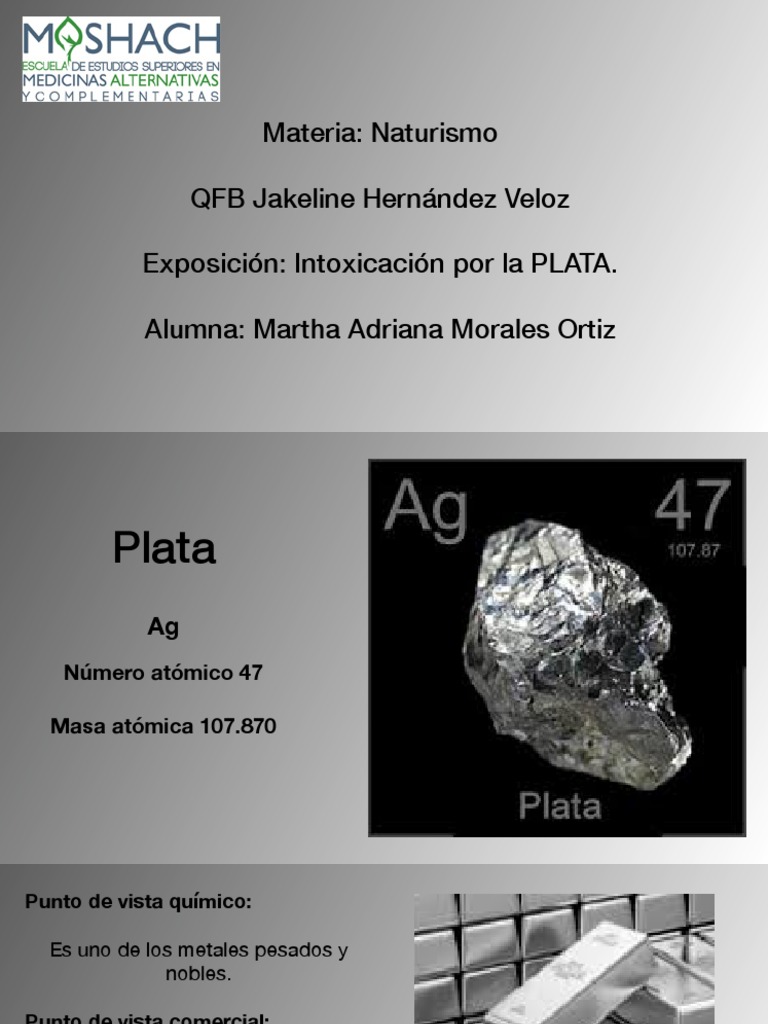 Plata, Presentación | PDF | Plata | Átomos