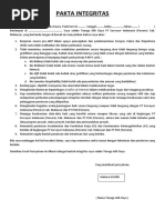 Contoh Pakta Integritas Karyawan | PDF