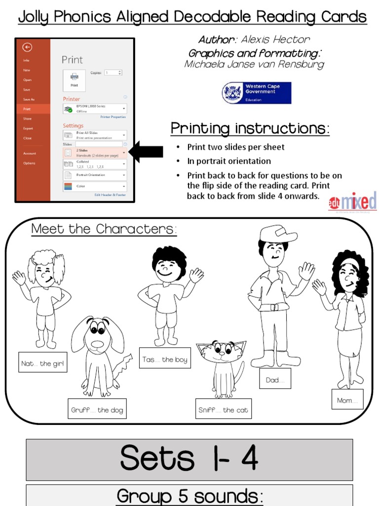 Group 5 Phonics Decodable Reading Cards | PDF
