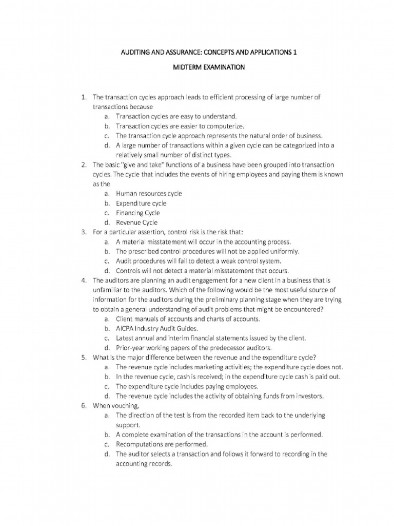 Midterm Exam (Aaca) 2126 | PDF