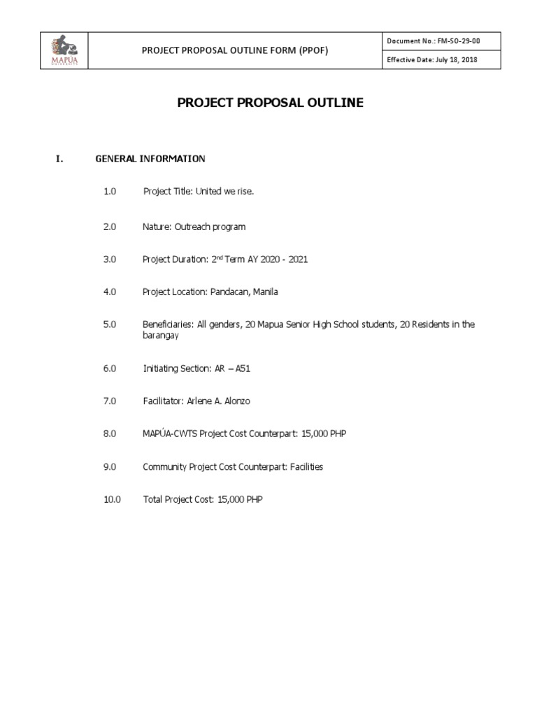 Rivera - Project Proposal 2nd Draft | PDF