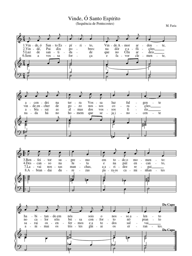 Vinde O Santo Espirito | PDF