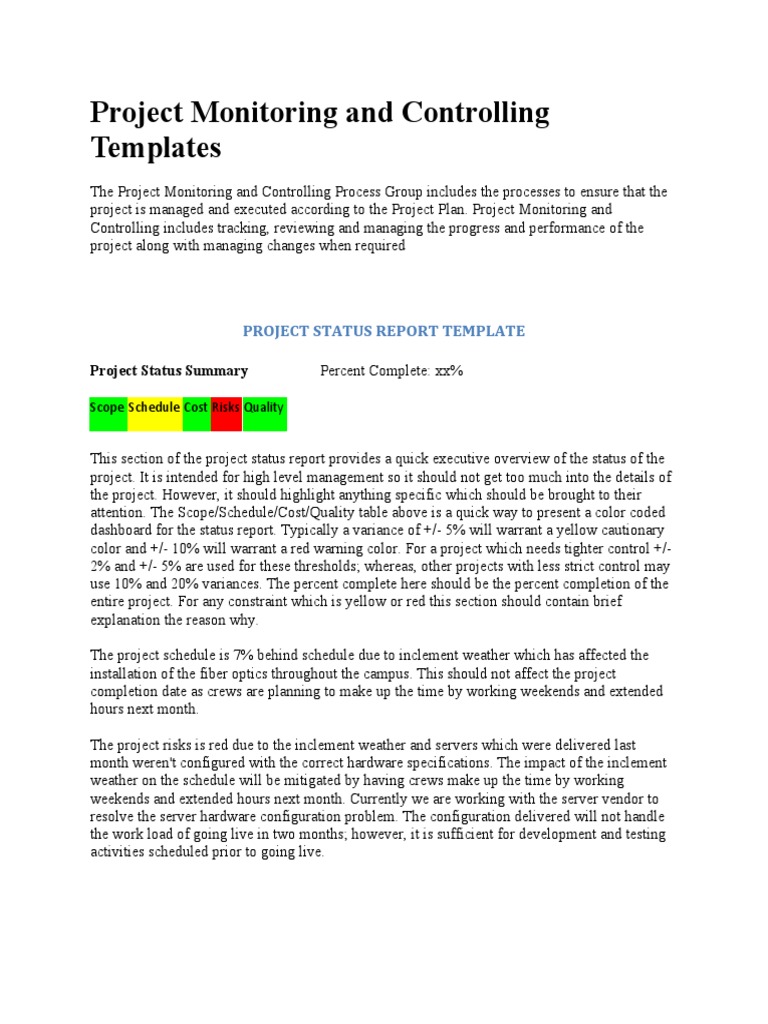 Project Monitoring and Controlling | PDF | Computing